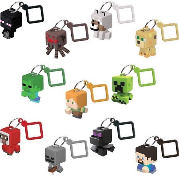 Minecraft | Toys | Minecraft Bobble Mobs Key Chain Blind Box Series ...